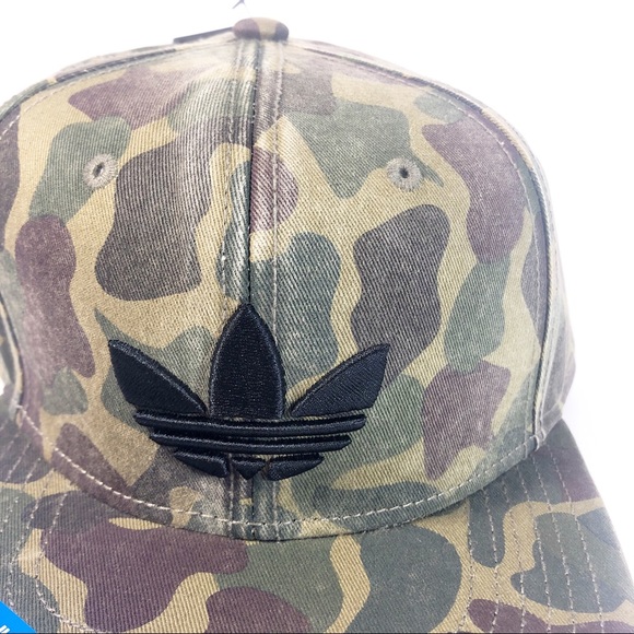 adidas | Accessories | Adidas Originals Trefoil Forest Camo Snapback ...